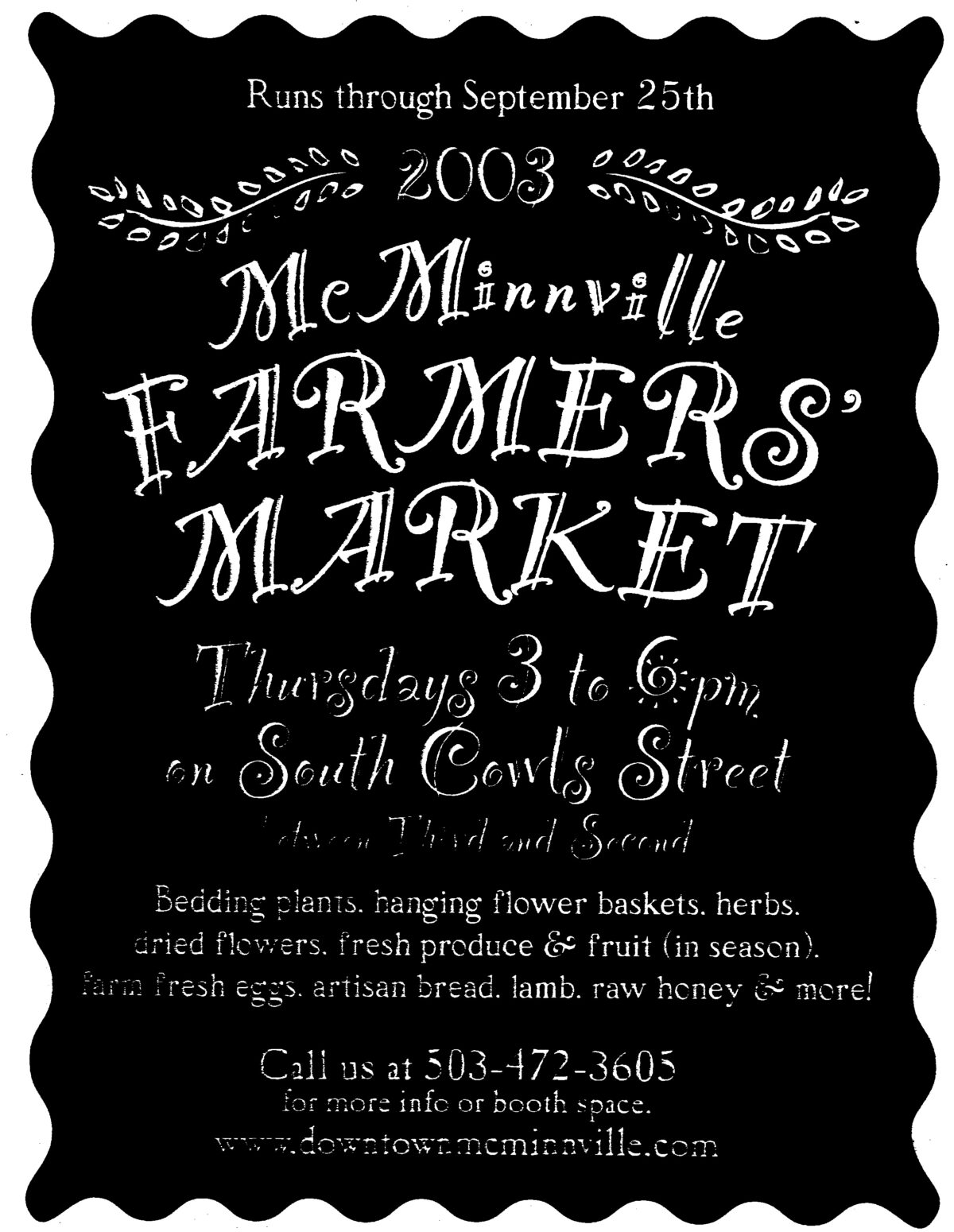 Farmers Market: Poster - McMinnville Downtown Association